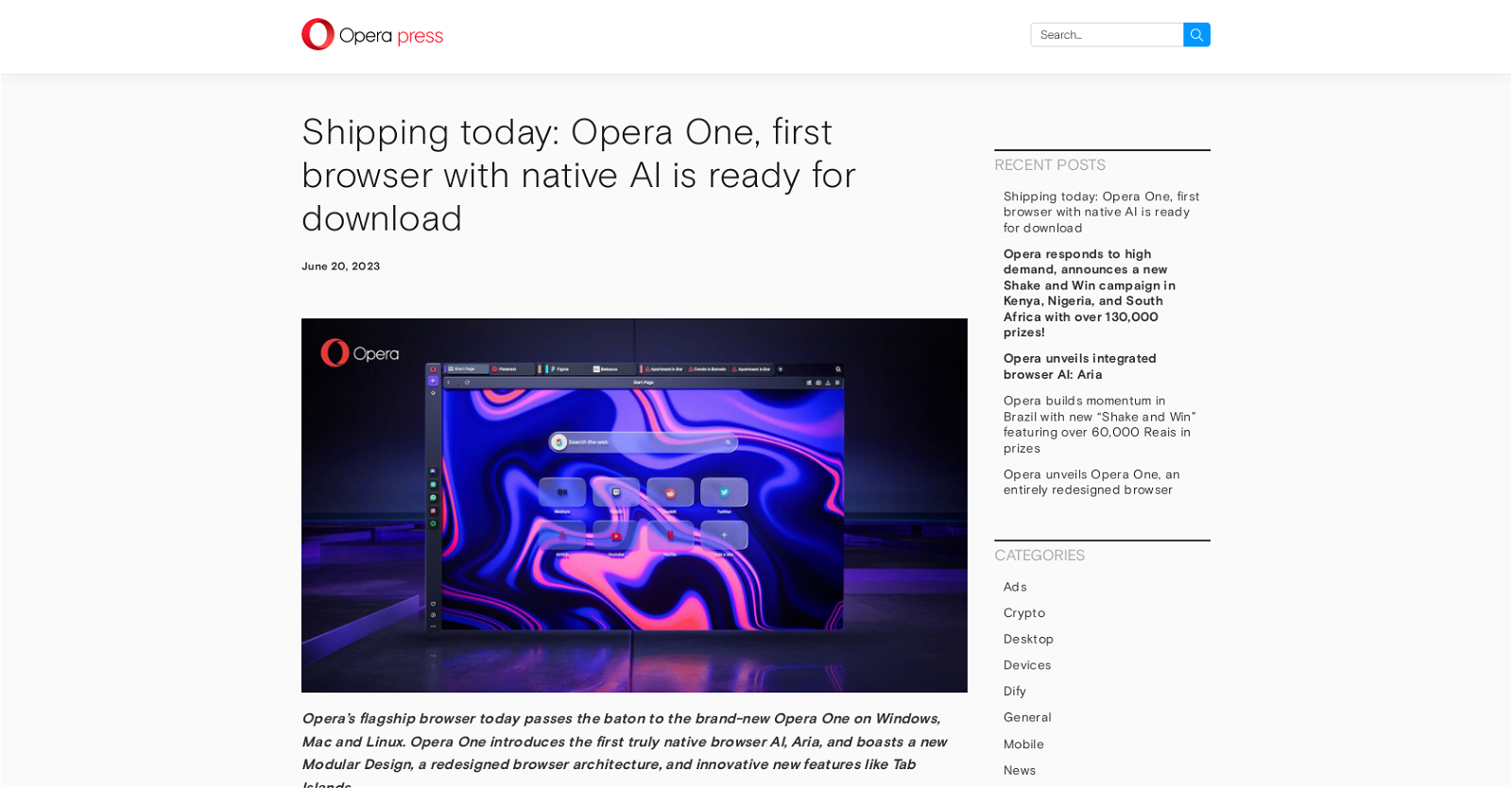 Opera One