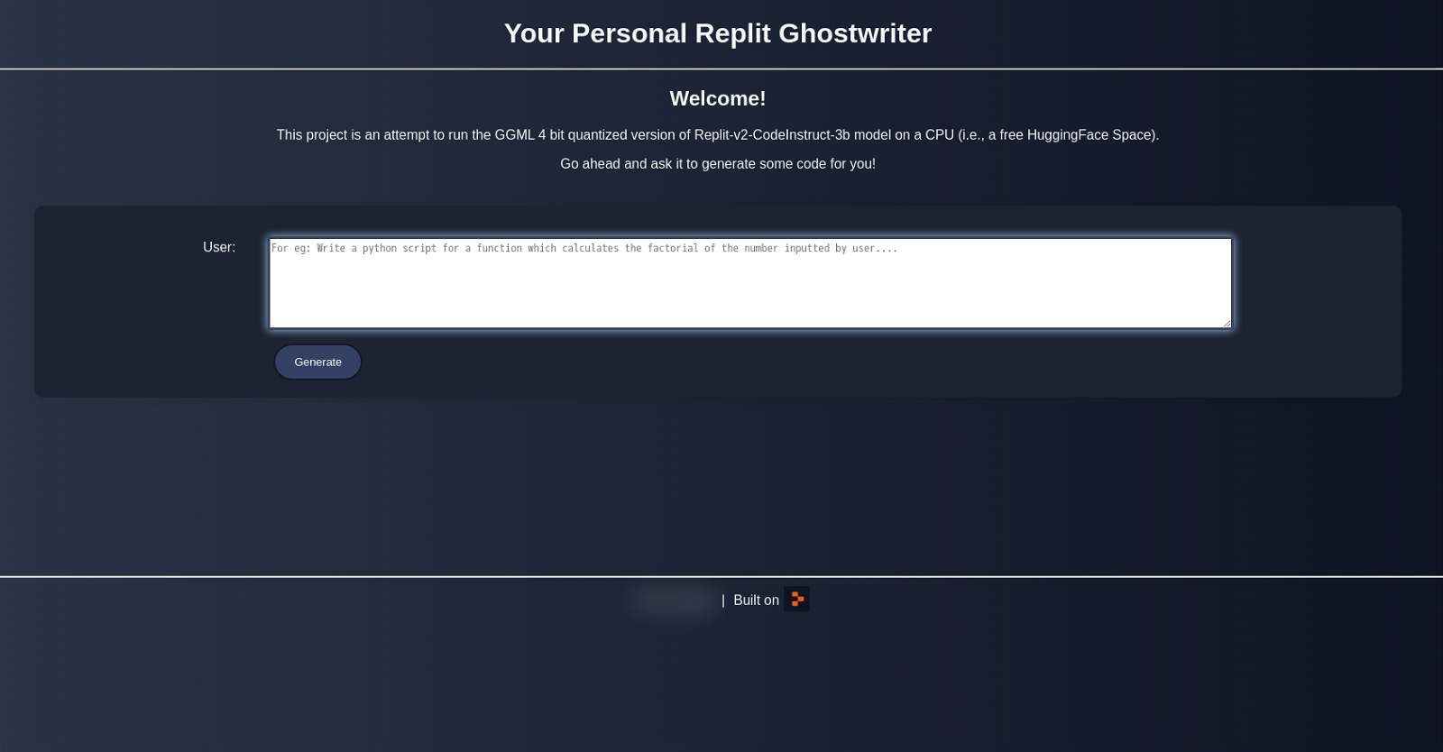 Personal Replit Ghostwriter